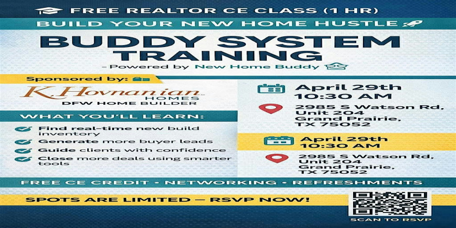 New Home Buddy (CE Class for Realtors) 2985 SH 360 Tickets - 04/29/2026 ...