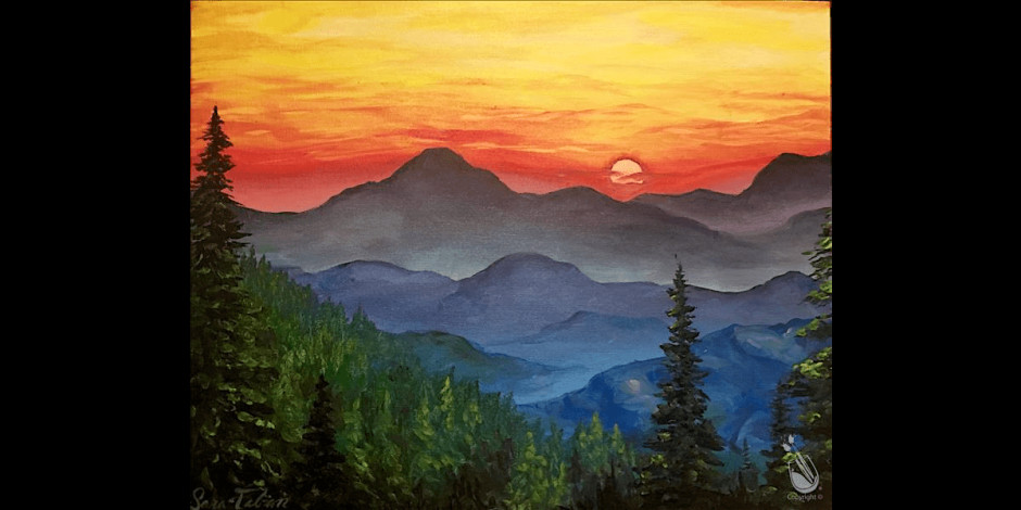 Beautiful Blue Ridge Sunrise - Paint and Sip in Denver | Classpop ...