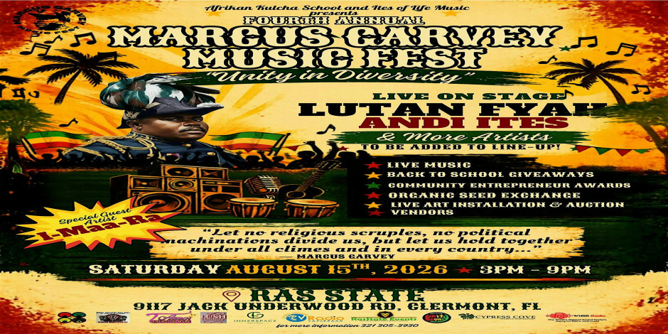 4th annual Marcus Garvey Music Fest Clermont Tickets - 08/15/2026 - UNATION