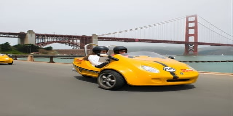 2HR Golden Gate Bridge and Lombard Loop GoCar Tour - UNATION