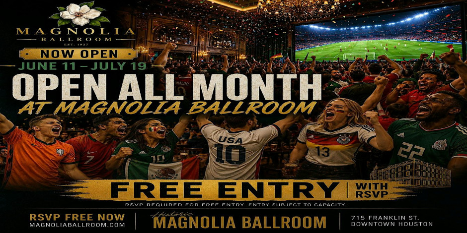 The Cup 2026 Watch Party - Free RSVP l Historic Magnolia Ballroom ...