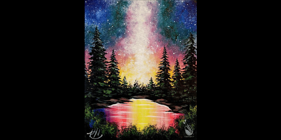 Bright Cosmos Starry Sky - Paint and Sip in Houston | Classpop!™ - UNATION